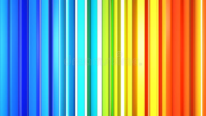 Rainbow Spectrum Vertical Lines 3D Render Illustration Stock ...