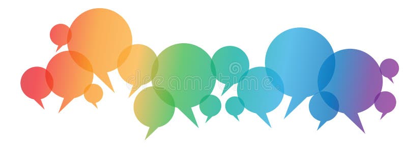 Rainbow Speech Box, Set, Vector Illustration Stock Vector ...