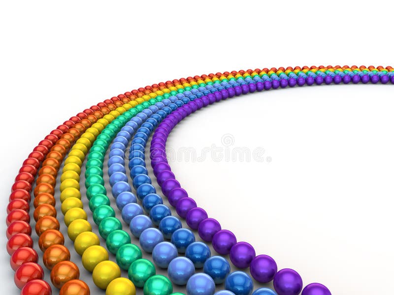 Rainbow Spheres from Nested Balls Stock Illustration - Illustration of ...