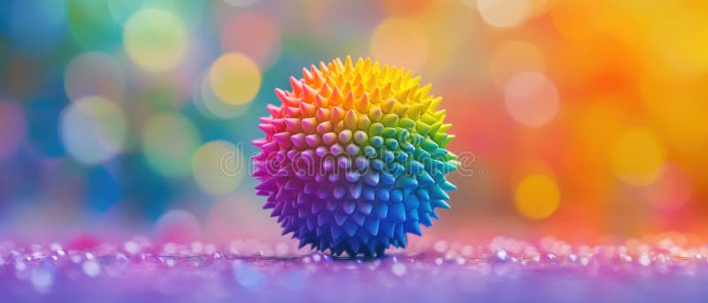 "COLORFUL SPIKY BALL on GLITTERING SURFACE" Stock Illustration ...