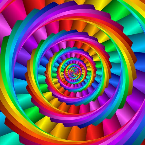 Rainbow Spiral stock illustration. Illustration of colorful - 12845436