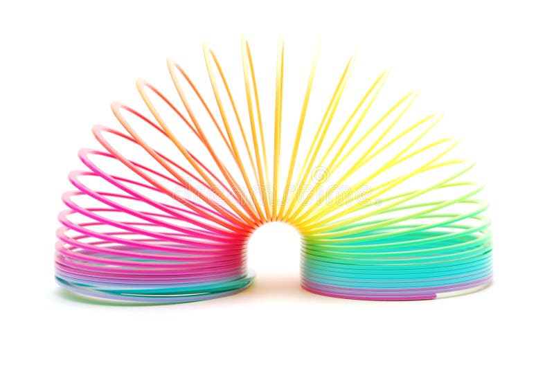 Rainbow Spring Isolated on White Editorial Photo - Image of orange ...