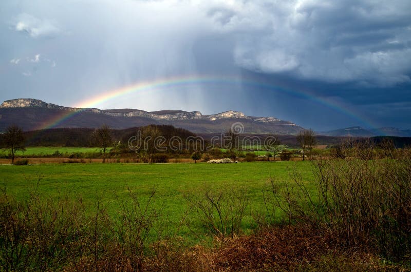 Rainbow stock image. Image of black, color, land, farm - 30483157