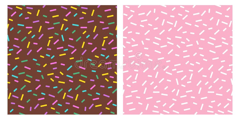 Rainbow Sprinkle Seamless Texture with Donut Candy Glaze and Bright ...