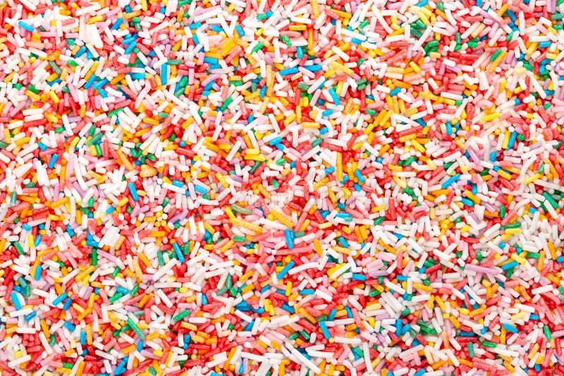 Rainbow Sprinkles Mini Bar Confectionery Topping Stock Photo - Image of ...