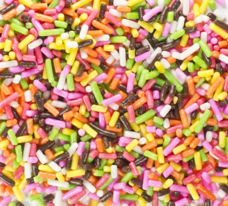 Rainbow Sprinkles Mini Bar Confectionery Topping Stock Photo - Image of ...