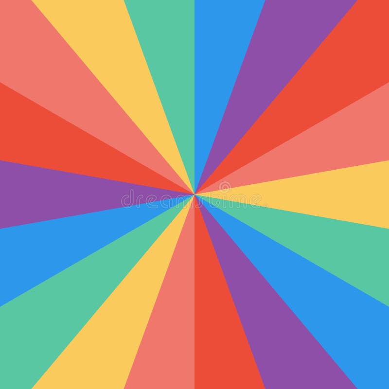 Rainbow Square Background with Radiant Pattern Stock Vector ...