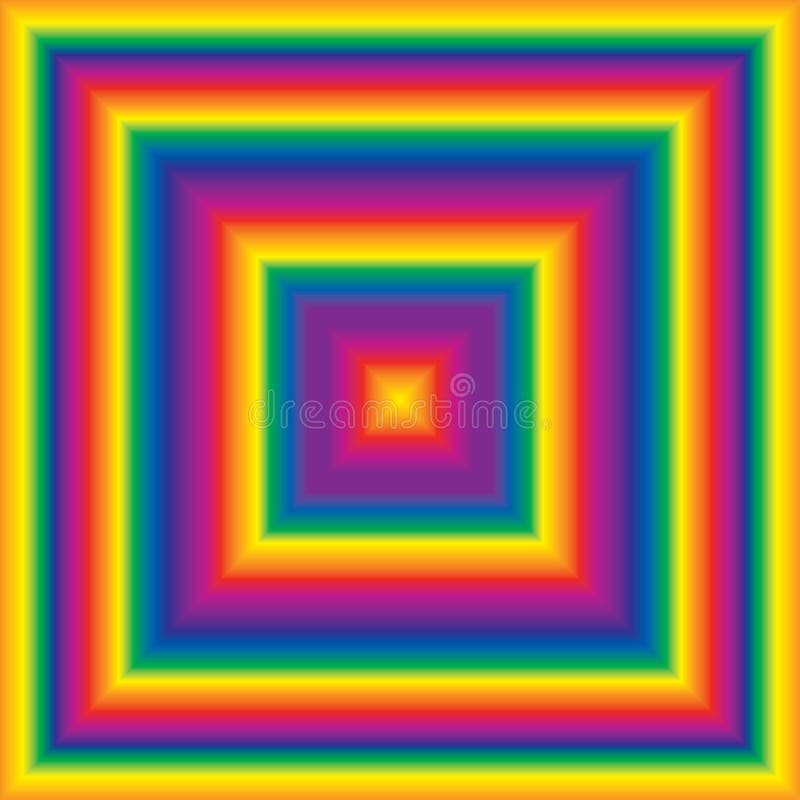 Rainbow square 4 stock vector. Illustration of geometric - 133344433