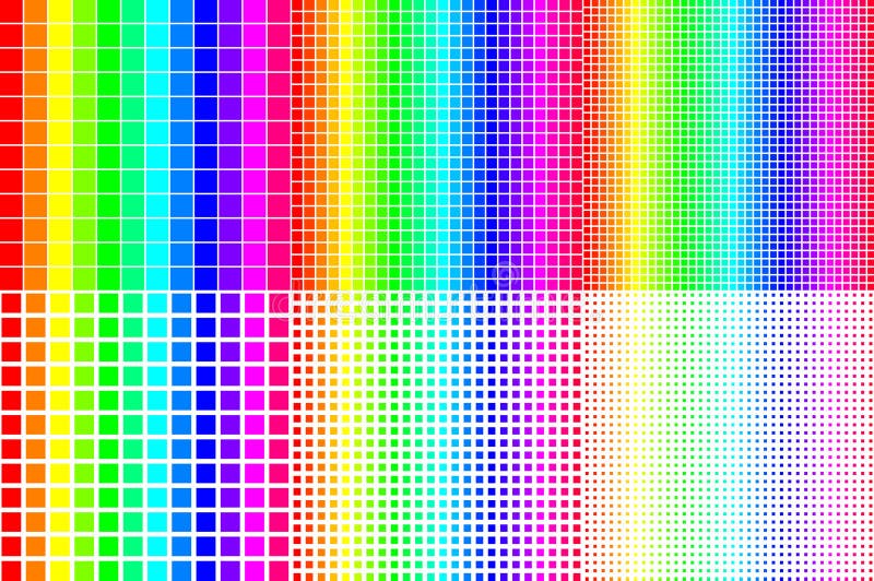 Rainbow Square Tiles Seamless Vector Seamless Pattern Cheerful Bright ...