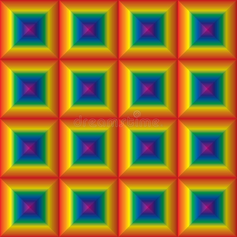 Rainbow square tiles 2 stock vector. Illustration of light - 133350591