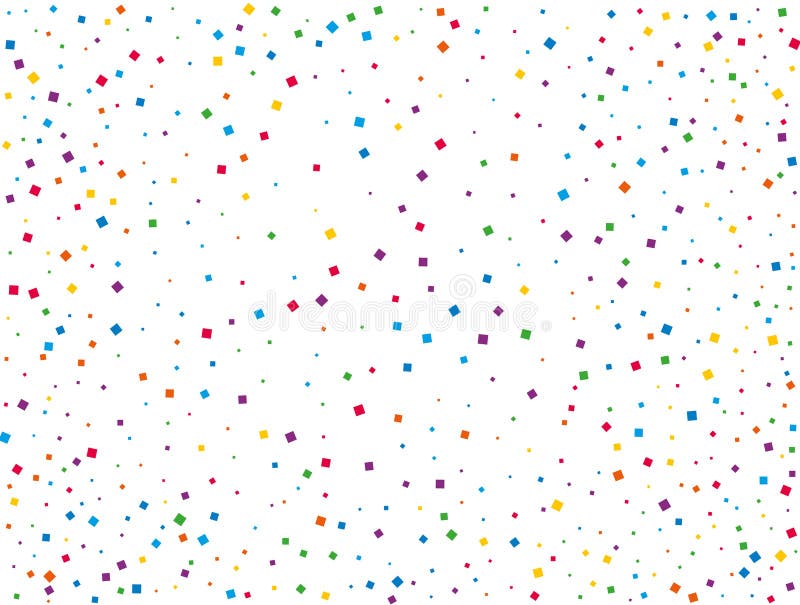 Rainbow Squares Confetti. Rainbow Glitter Confetti Background. Bright ...