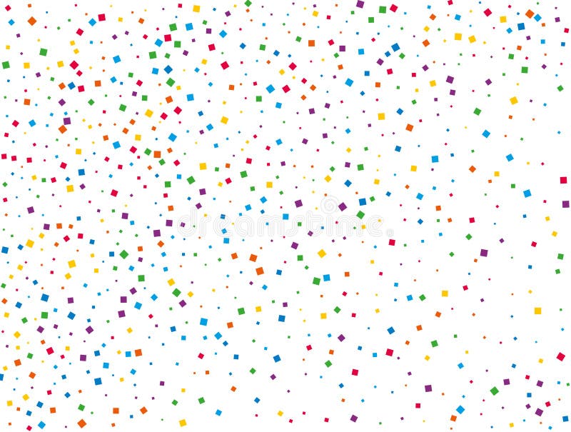 Rainbow Squares Confetti. Rainbow Glitter Confetti Background. Bright ...