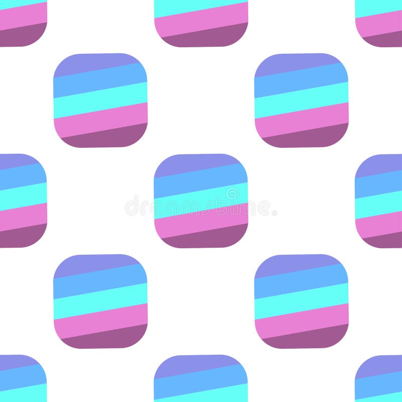 Rainbow Squares Pattern on White Background. Seamless Vector Texture ...
