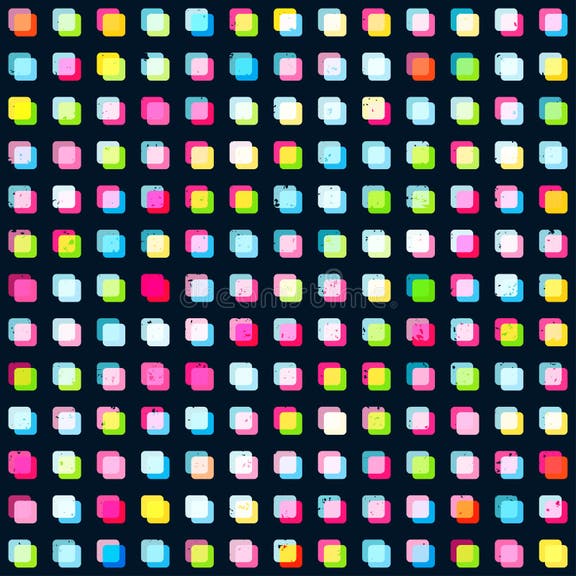 Rainbow Squares Seamless Pattern Stock Vector - Illustration of rainbow ...