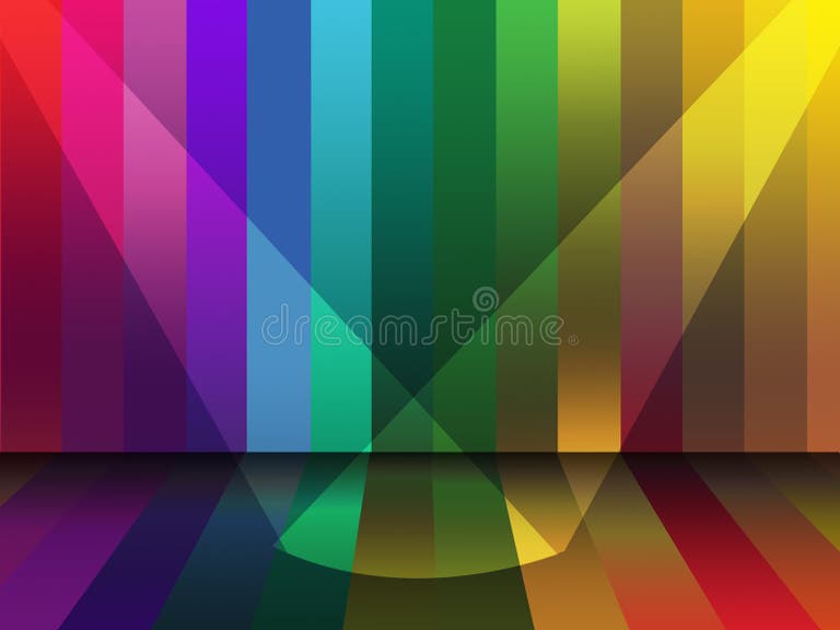 The rainbow stage show stock illustration. Illustration of radiation ...