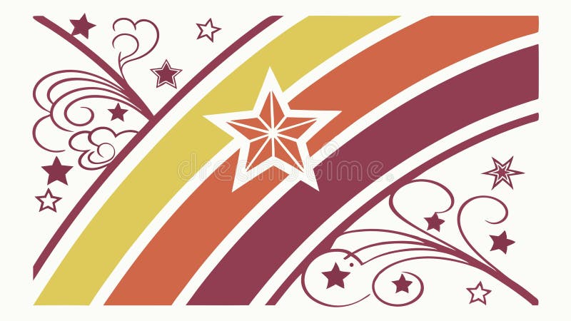 Rainbow and Star Corner, Vibrant Celestial Motif, Joyful Design, Vector ...