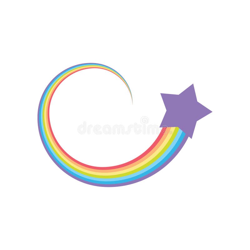 Rainbow and star stock vector. Illustration of poster - 316805575