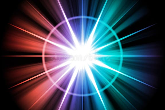 Rainbow Star Sunburst Abstract Stock Illustration - Illustration of ...