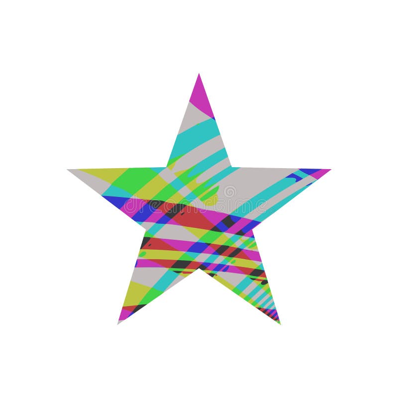 Rainbow star symbol stock illustration. Illustration of decor - 253179447