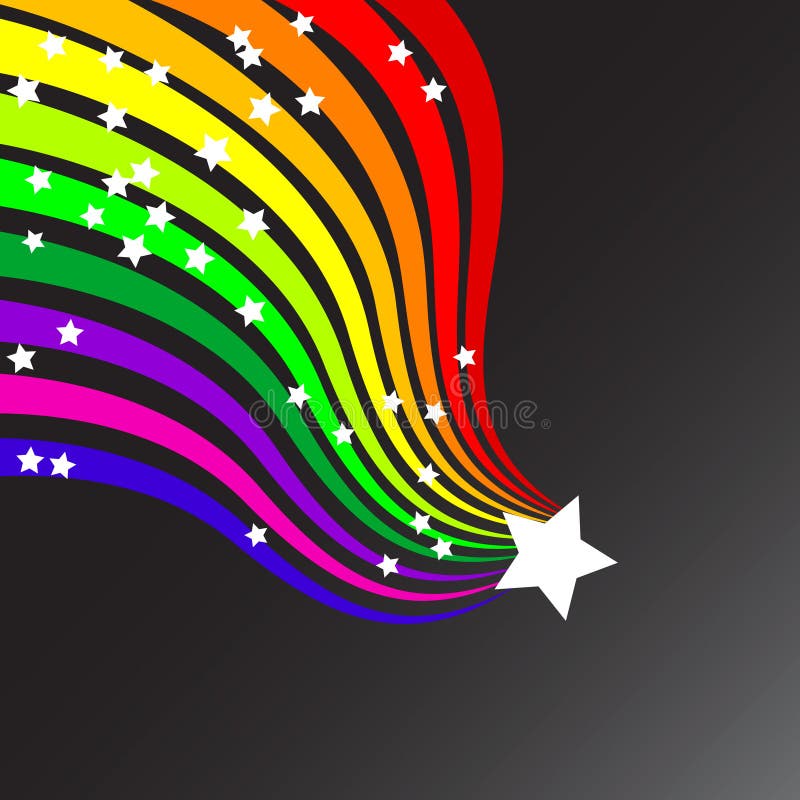 Rainbow Star Vector stock vector. Illustration of harmony - 3757560