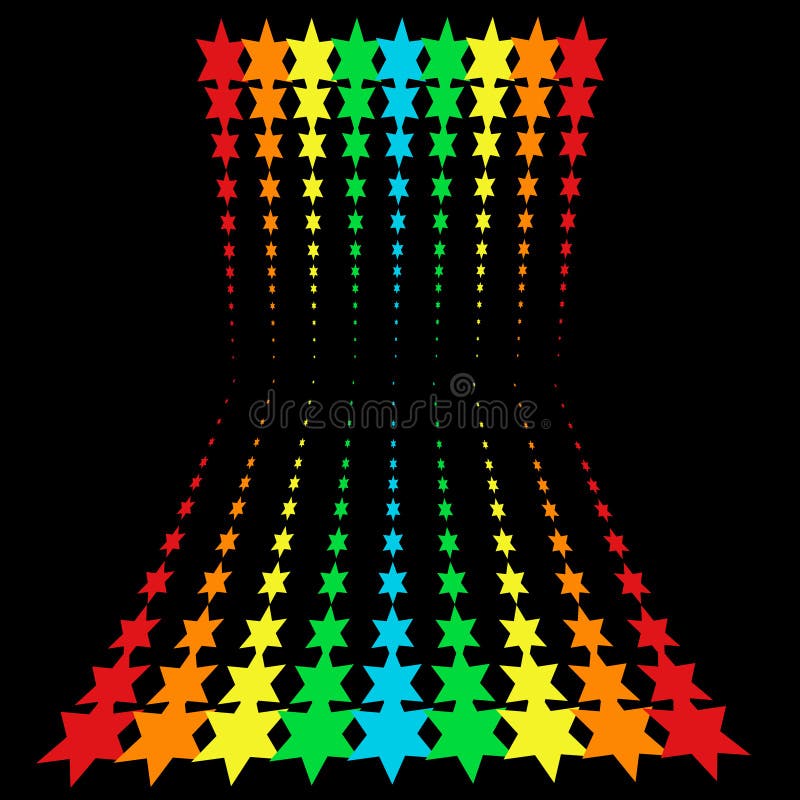 Rainbow stars stock illustration. Illustration of lights - 15433669