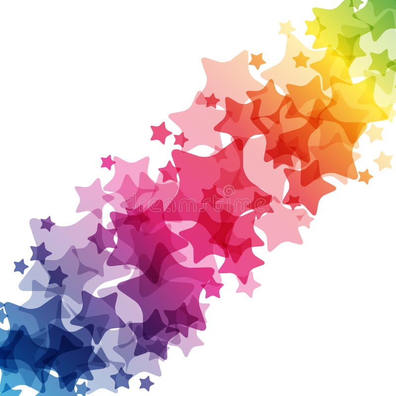 Rainbow Stars Border, Vector Texture, Carnival Bright Stock Vector ...