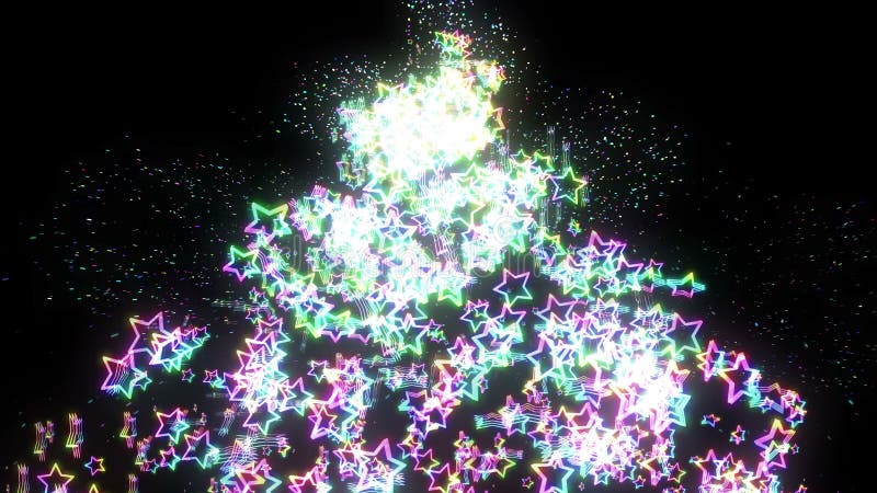 Rainbow Stars Falling. Sparkle Bright Star. Multicolor. Abstract ...