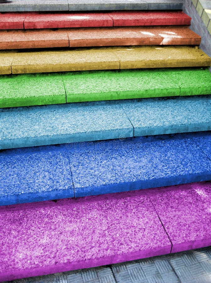 Rainbow step stock image. Image of concepts, symbol, staircase - 25166763