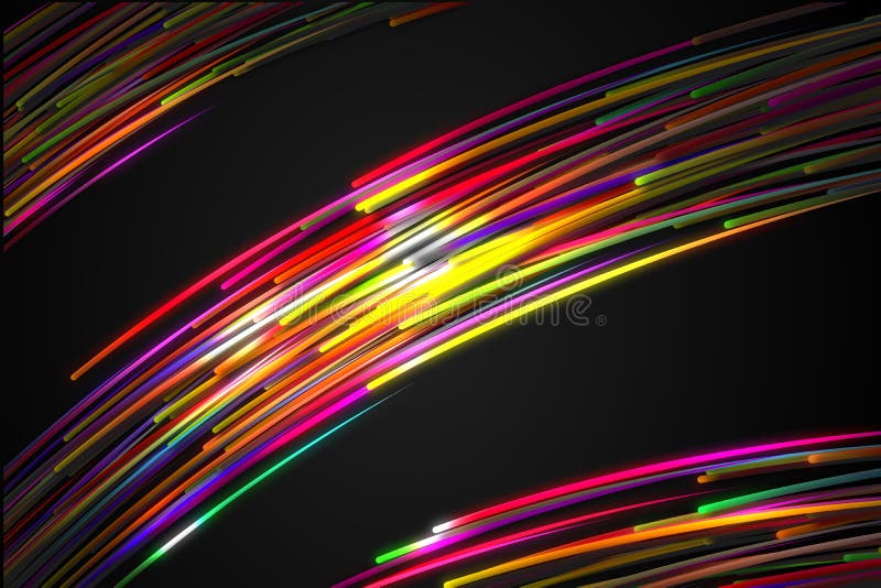 Rainbow Straight Diagonal Line Glow Split Three Section Dark Background ...
