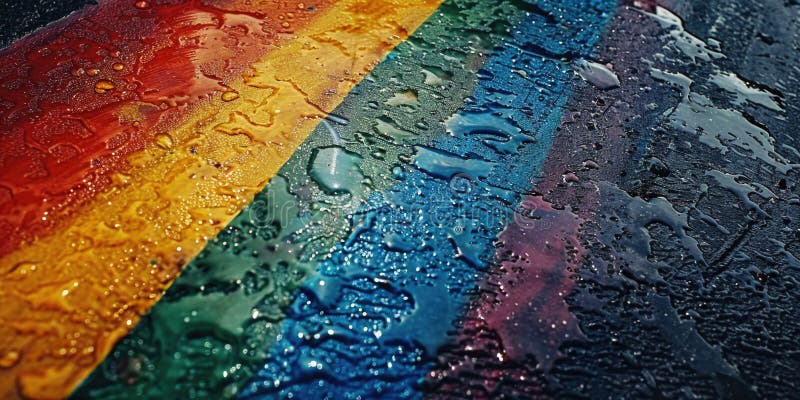 Rainbow Street Art stock image. Image of generated, street - 384059907