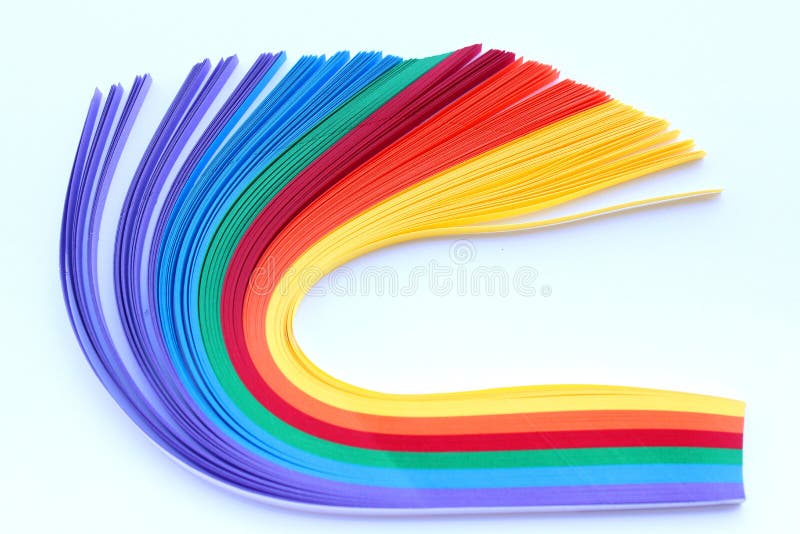 Rainbow Strip of Paper Bend Stock Photo - Image of feeling, curved ...