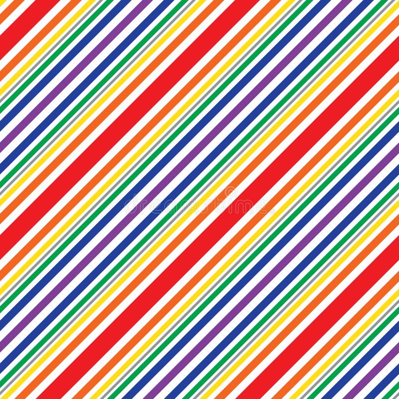 Rainbow Stripe Seamless Pattern Background in Diagonal Style Stock ...