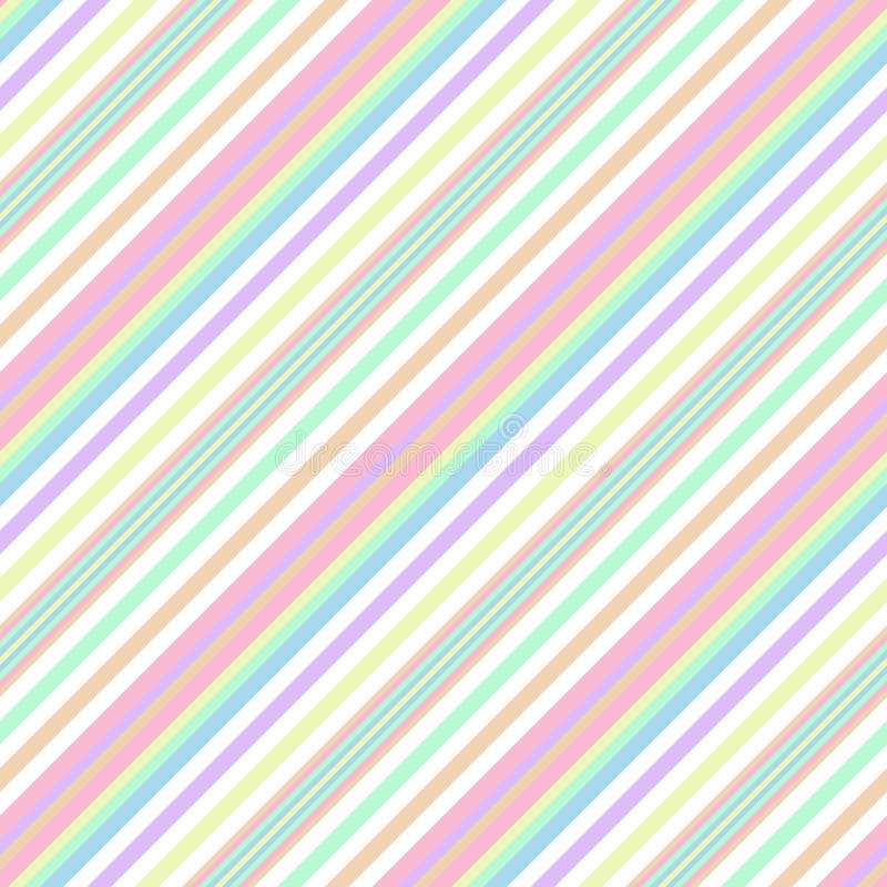 Rainbow Stripe Seamless Pattern Background in Diagonal Style Stock ...