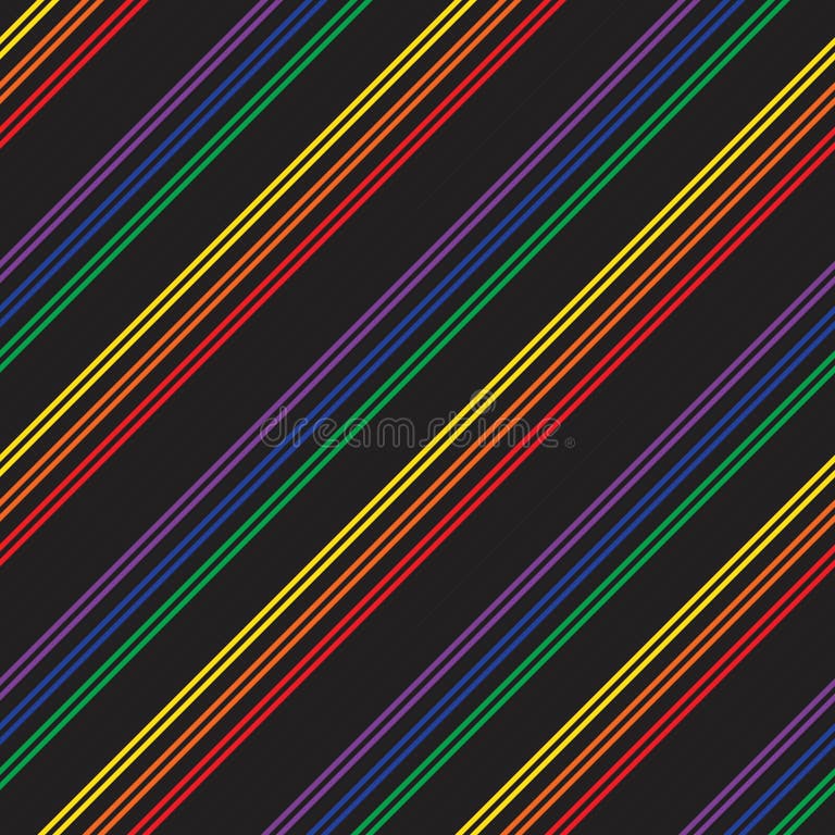 Rainbow Stripe Seamless Pattern Background in Diagonal Style Stock Vector - Illustration of ...