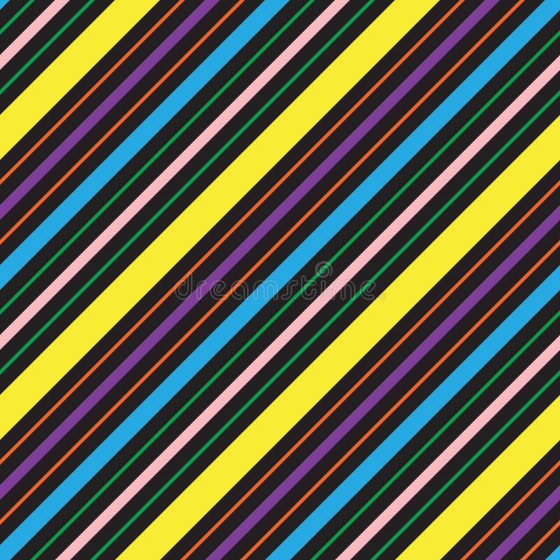 Rainbow Stripe Seamless Pattern Background in Diagonal Style Stock ...