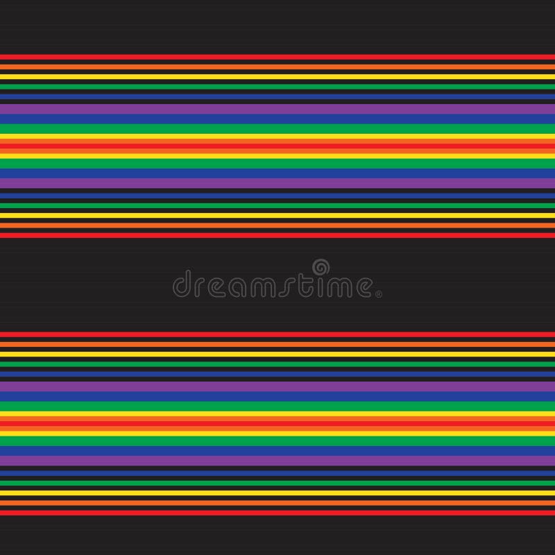 Rainbow Stripe Seamless Pattern Background in Horizontal Style Stock ...
