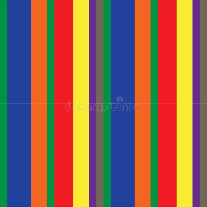 Rainbow Stripe Seamless Pattern Background in Vertical Style Stock ...