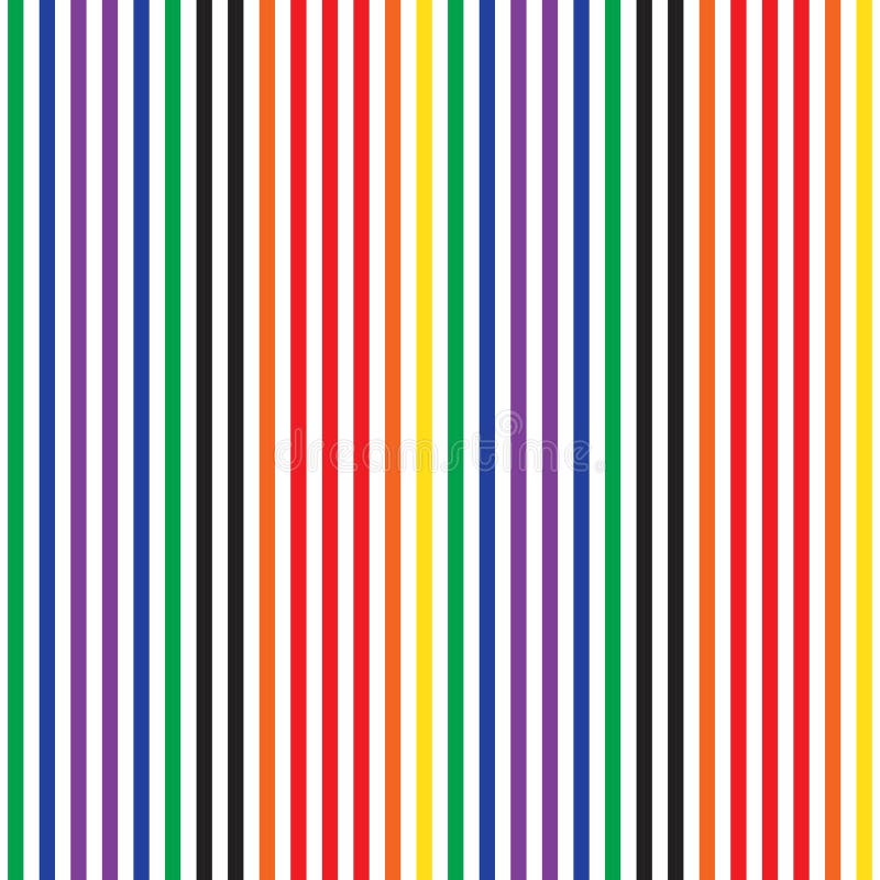 Rainbow Stripe Seamless Pattern Background in Vertical Style Stock ...