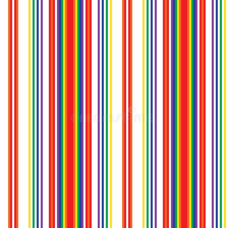Rainbow Stripe Seamless Pattern Background in Vertical Style Stock ...