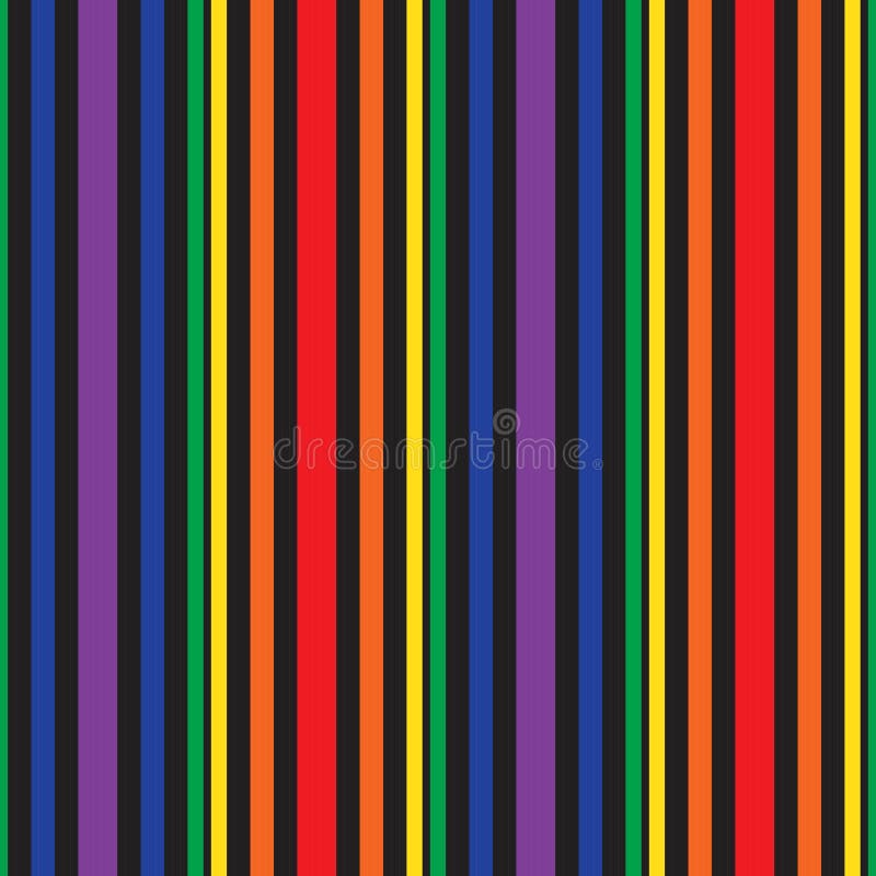 Rainbow Stripe Seamless Pattern Background in Vertical Style Stock ...