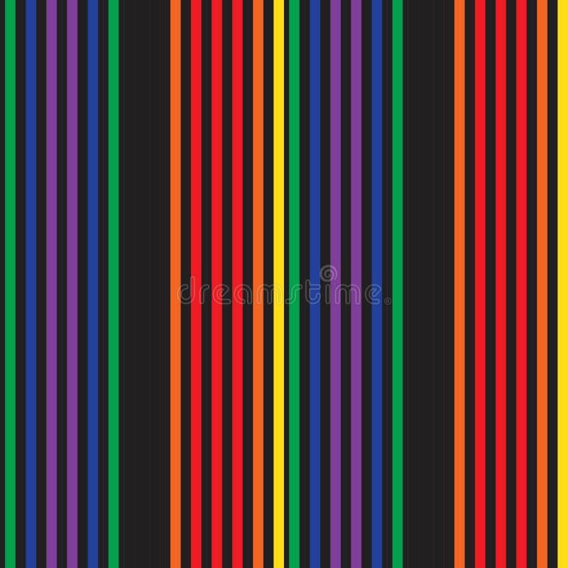 Rainbow Stripe Seamless Pattern Background in Vertical Style Stock ...