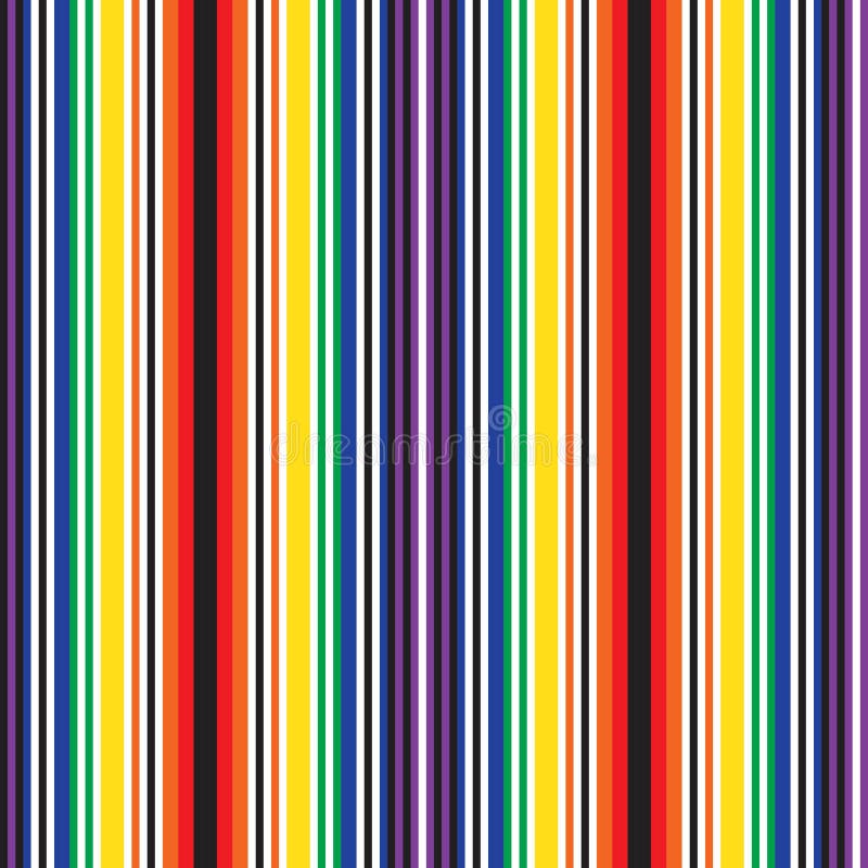 Rainbow Stripe Seamless Pattern Background in Vertical Style Stock ...