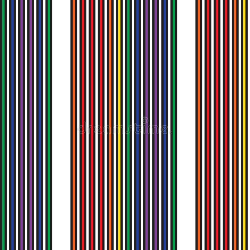 Rainbow Stripe Seamless Pattern Background in Vertical Style Stock ...