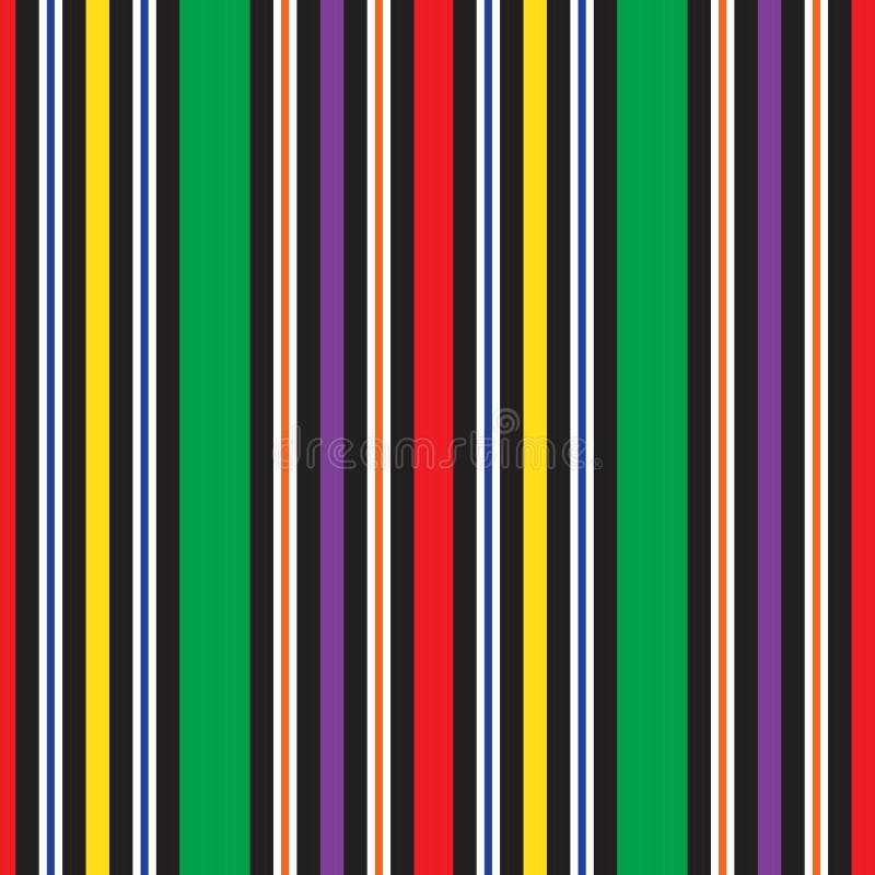 Rainbow Stripe Seamless Pattern Background in Vertical Style Stock ...