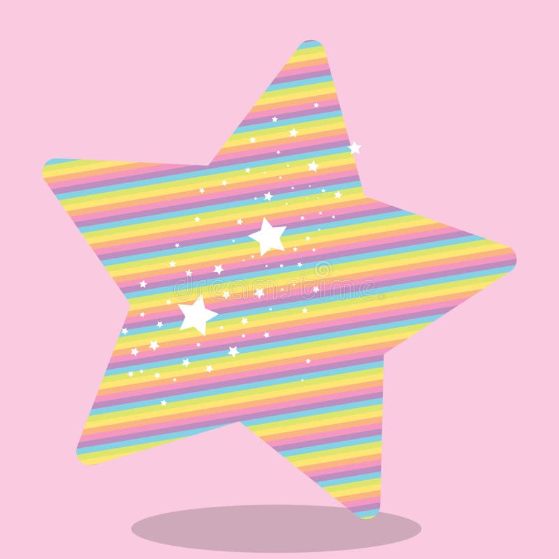 Rainbow stripe star 15 stock vector. Illustration of star - 197987838