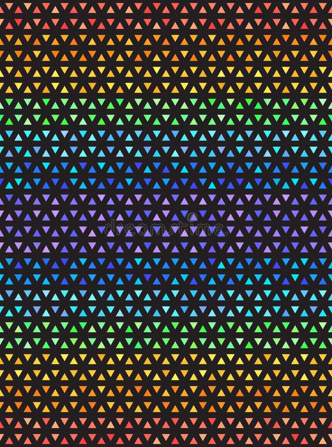 Rainbow Striped Triangle Mosaic Pattern. Seamless Vector Background ...