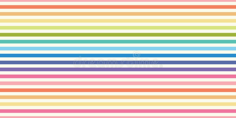 Rainbow Stripes Background Banner Vector. Fun Colourful Horizontal ...