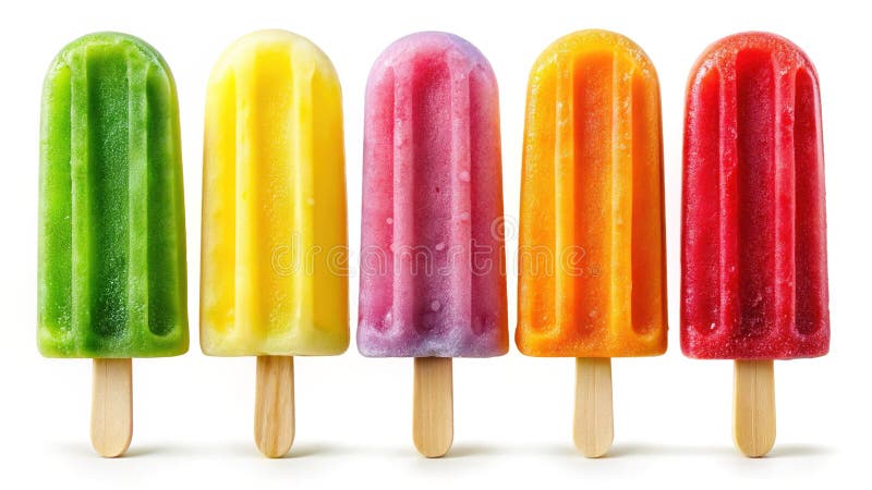 A Rainbow of Summer Delights Vibrant and Delicious Popsicles on a Crisp ...