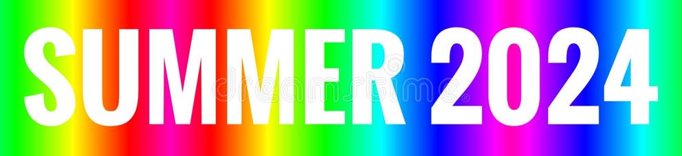 Rainbow Summer Header Illustration Stock Illustration - Illustration of ...