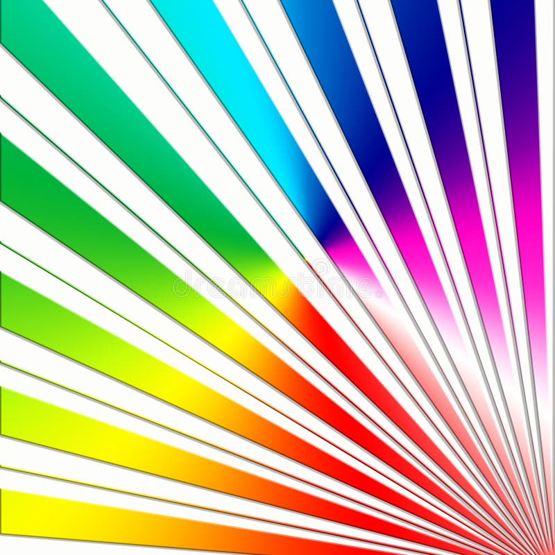 Rainbow Sunbeam Design on White Stock Illustration - Illustration of ...